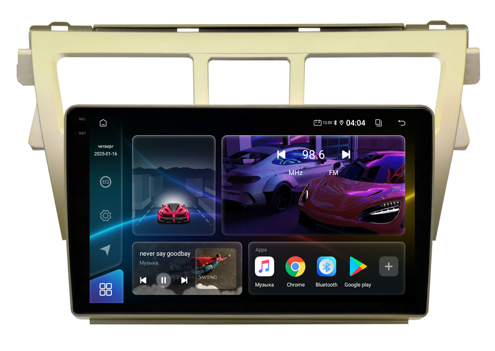 Магнитола Toyota Belta 2006-2012 (8 ядер, 4/32 GB, DSP, Экран 2К 2000х1200 CARPLAY/AA) Магнитола Тойота Бэльта