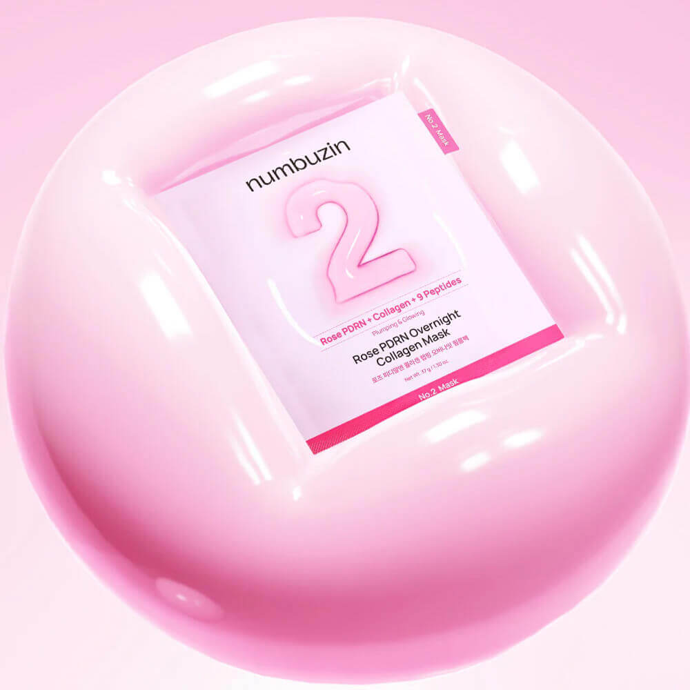 Ночная гидрогелевая маска с пдрн Numbuzin No.2 Rose PDRN Overnight Collagen Mask 1 шт.