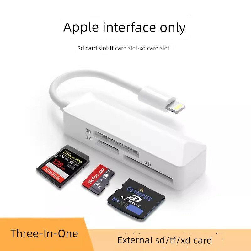 Читатель карт XD/SD/TF с интерфейсом Lightning Apple, совместимый для мобильных устройств