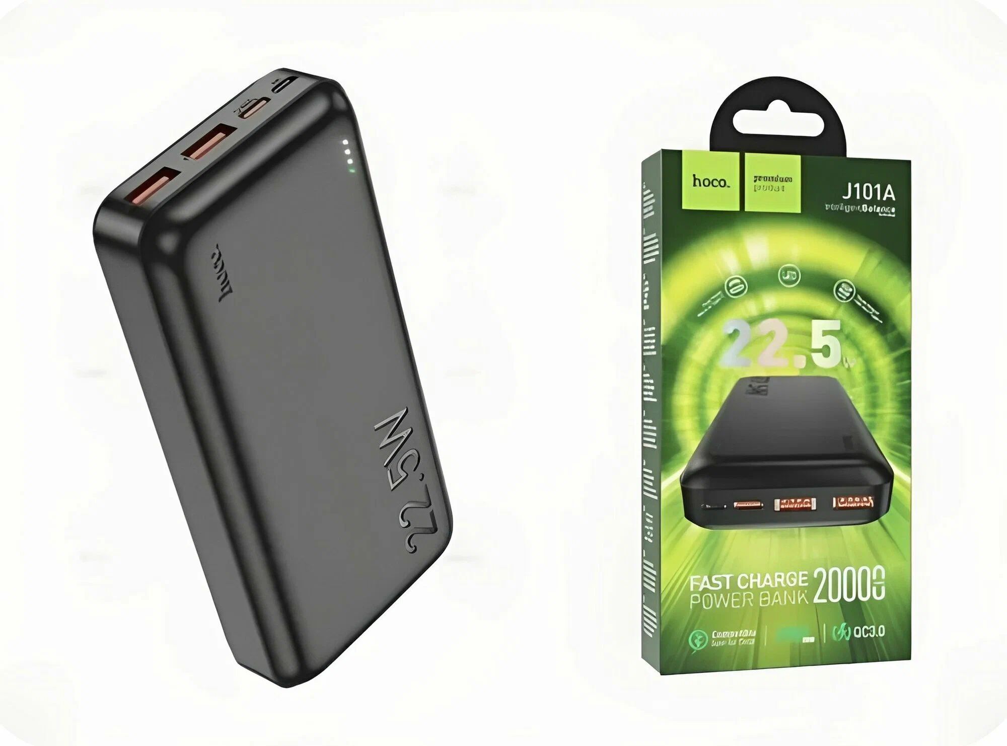 Внешний аккумулятор Hoco J101A, 20000mAh (22.5W, PD) черный