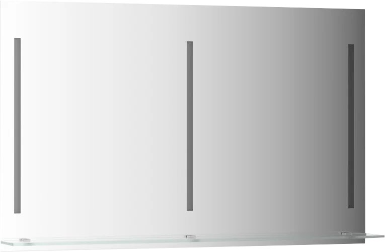 Зеркало Evoform Ledline-S BY 2168 120x75 со светодиодной подсветкой, с полкой, 120 см, зеркало настенное в ванную, в современном стиле
