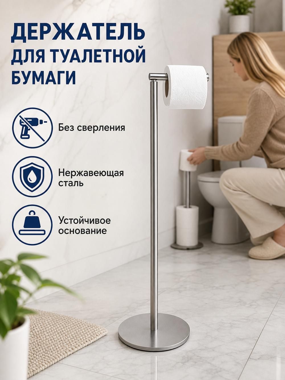 Держатель для туалетной бумаги, 1 шт, Артикул: 5694985773, Цвет: A