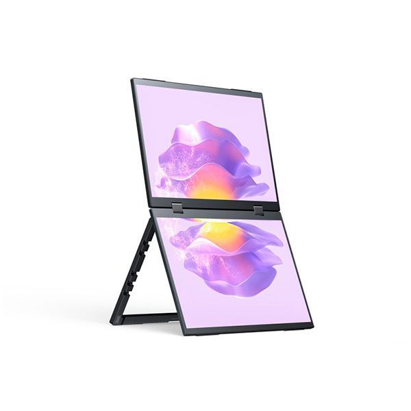 Waveshare 15.6" Монитор (15,6" портативный складной двойной дисплей, 1920х1080, mini HDMI/Type-C), 1920x1080, черный
