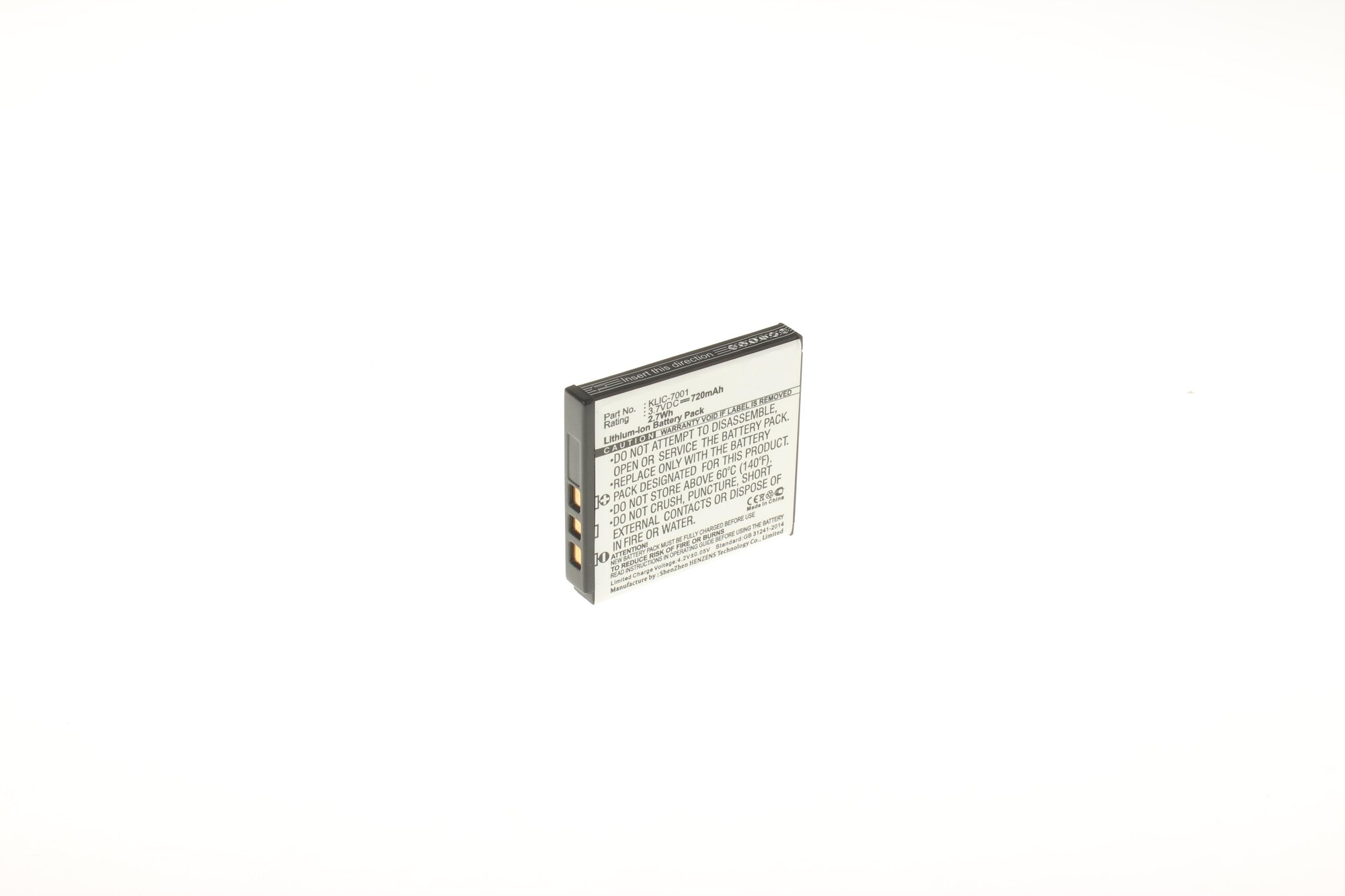 Аккумуляторная батарея iBatt 720 mAh для фотоаппарата Kodak KLIC-7001
