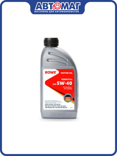 Масло моторное ROWE ESSENTIAL SAE 5W-40 (1л) ROWE ROWE-5W40-E-1L