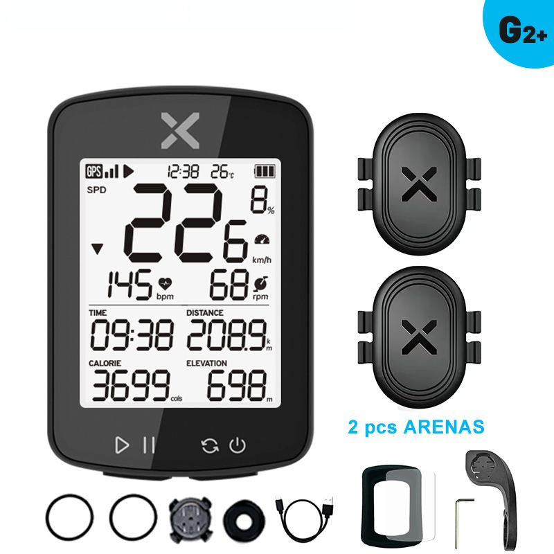 XOSS G2 + G2 Plus Велосипедный компьютер беспроводный водонепроницаемый IPX7 GPS 2,2 дюймовый ЖК XOSS G gen2