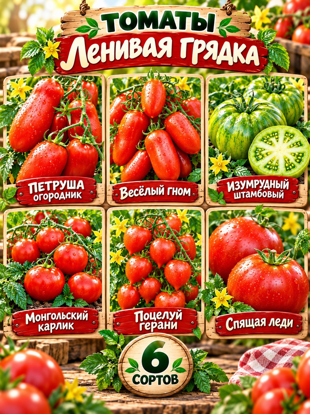 Семена томатов набор Ленивая грядка