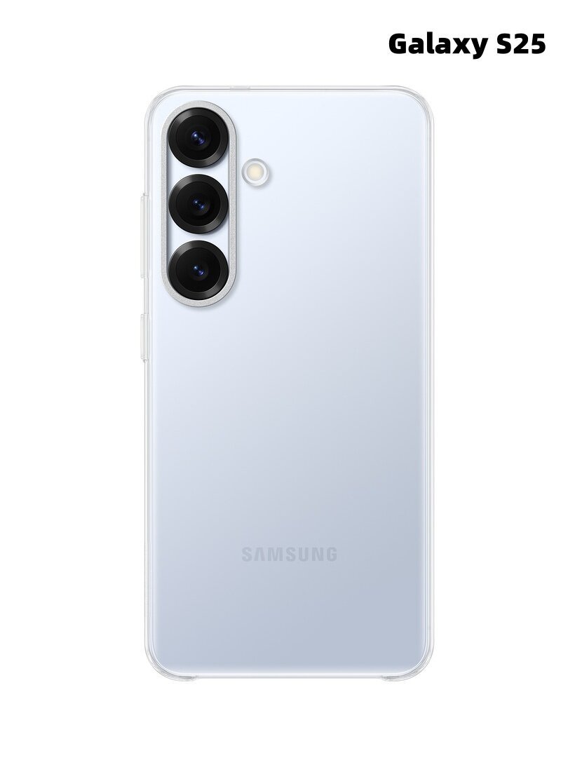 Прозрачный защитный чехол для Samsung Galaxy S25, модель EF-QS931CTEGCN