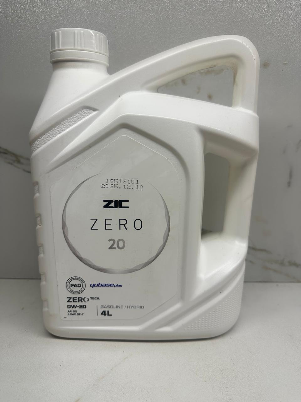 ZIC ZERO 0W-20 SN PLUS/ SN-RC GF-5 Масло моторное синтет. 4L ZIC 1620356