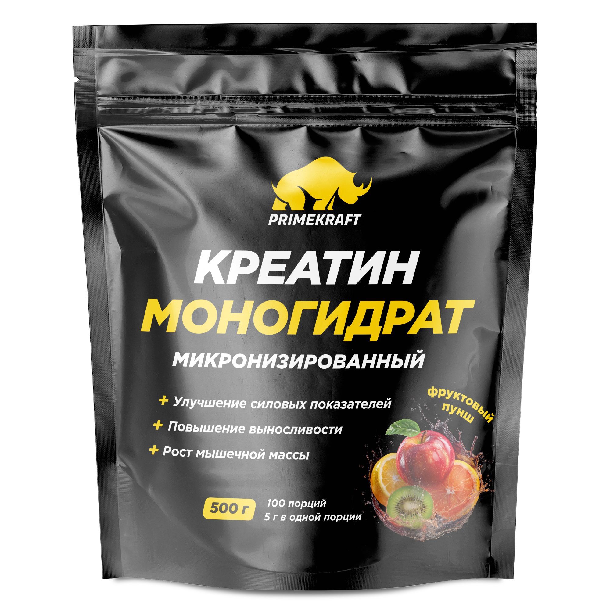 PRIME KRAFT Creatine Monohydrate (500 г) Дойпак (Fruit Punch)