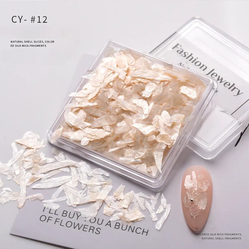 Слюда ракушки для ногтей, Цвет: 12 Small piece