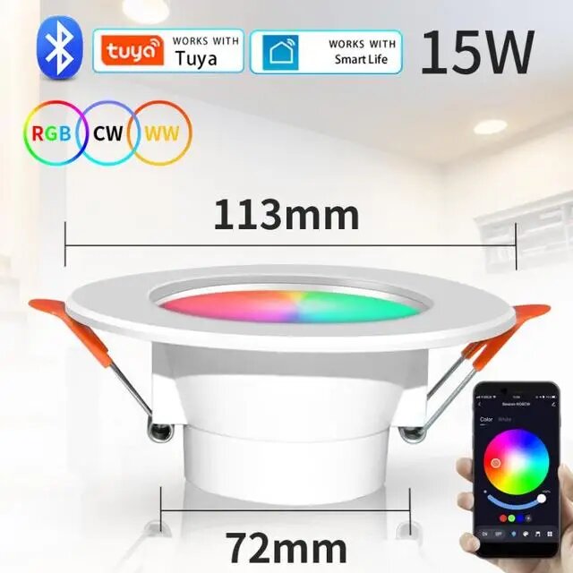 Потолочный светильник RGB 15W Bluetooth Tūya