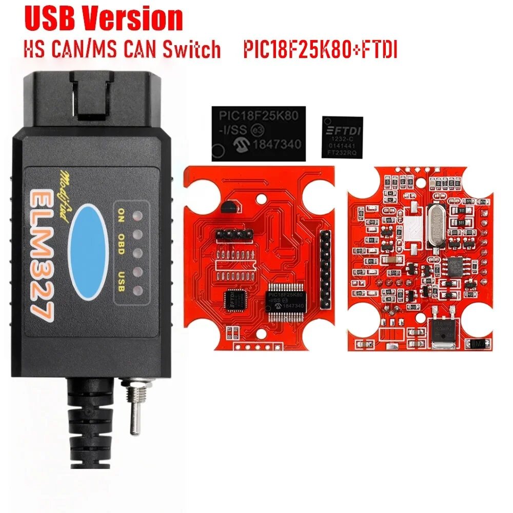 Сканер ELM327 V1.5 OBD2 Ford Forscan USB FTDI