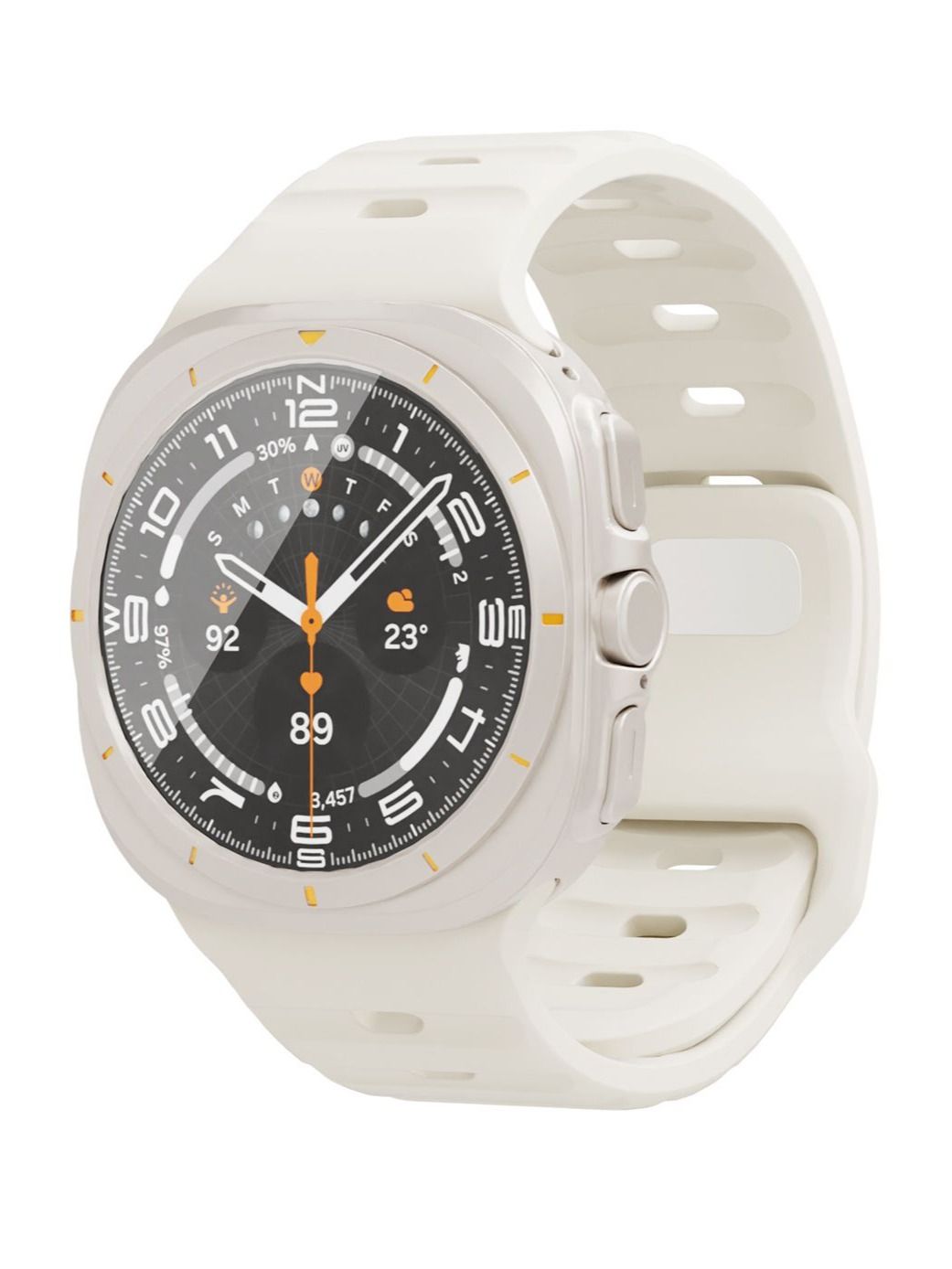 Ремешок силиконовый VLP Pulse Band для Samsung Watch Ultra 47 мм, белый