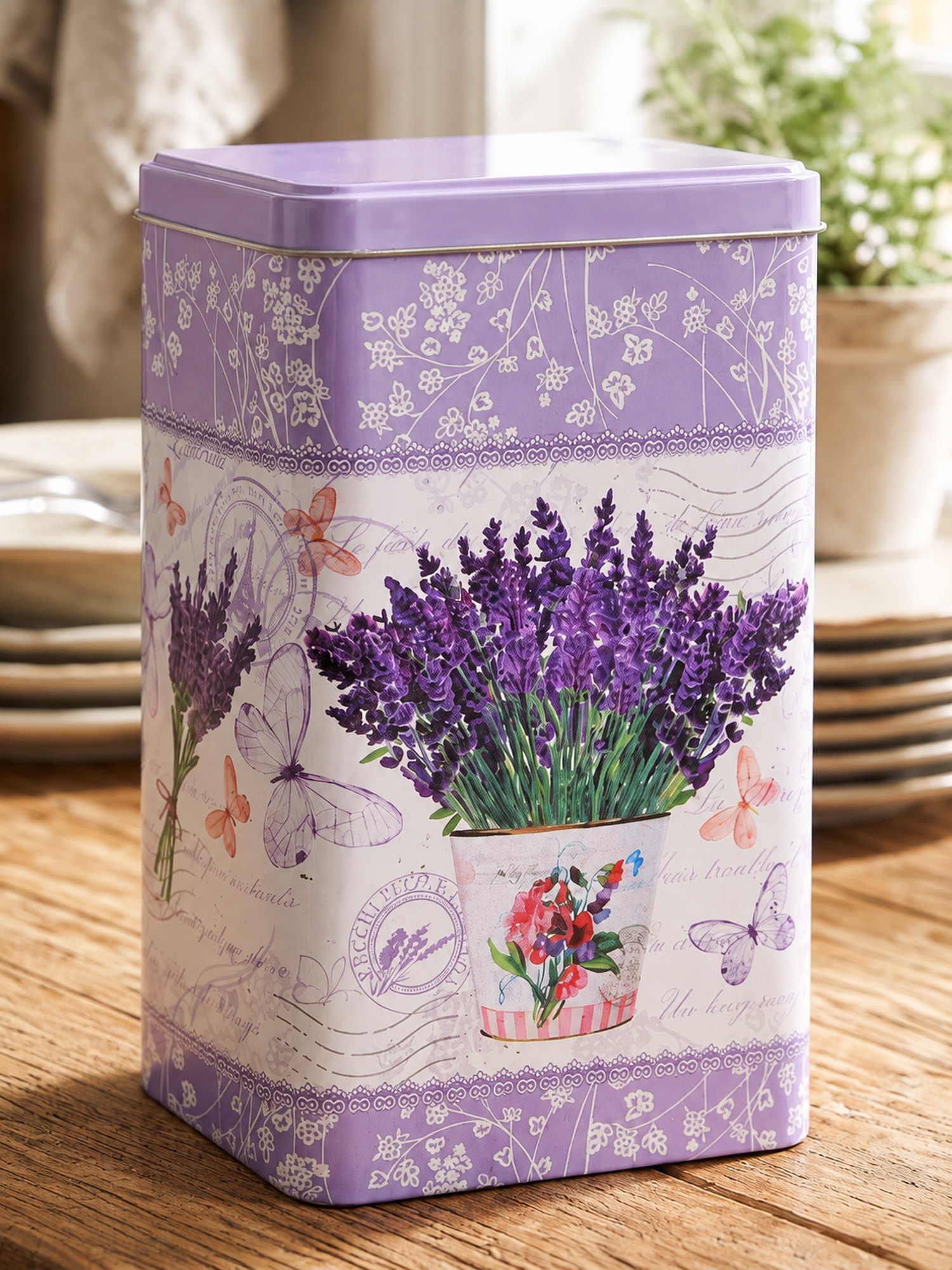 Банка для хранения сыпучих продуктов универсальная "Лаванда ", 2700 мл, 1 шт