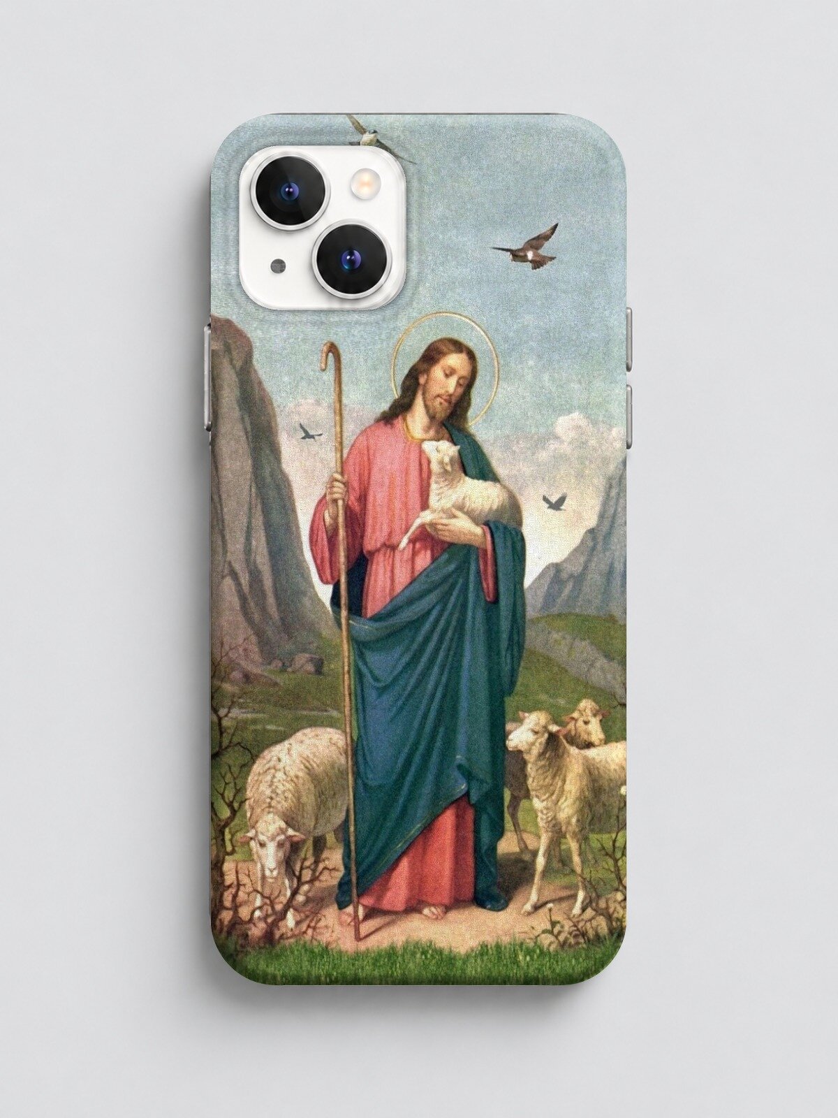 Силиконовый чехол на iPhone 15 Иисус Христос