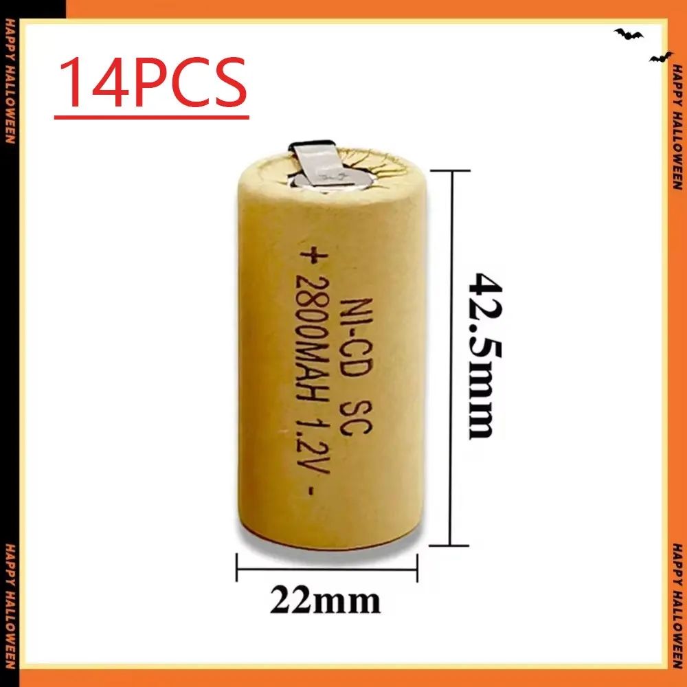 14pcs 2800mAh Ni-Cd аккумулятор для Makita Bosch Hitachi и DeWalt Power Tools, аккумулятор отверта, 1,2 В, высокое качество
