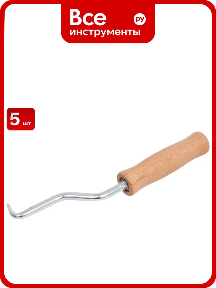 Крюк для вязки арматуры SAMGRUPP 210 мм деревянная рукоятка (5 шт) SR-097000210-5