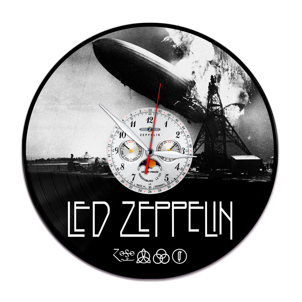 Led Zeppelin - настенные часы из виниловой пластинки