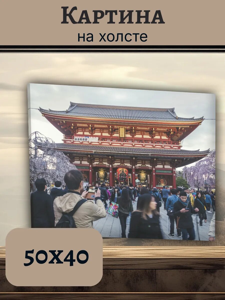 Картина Япония Japan 40x50 храм Сенсо-джи