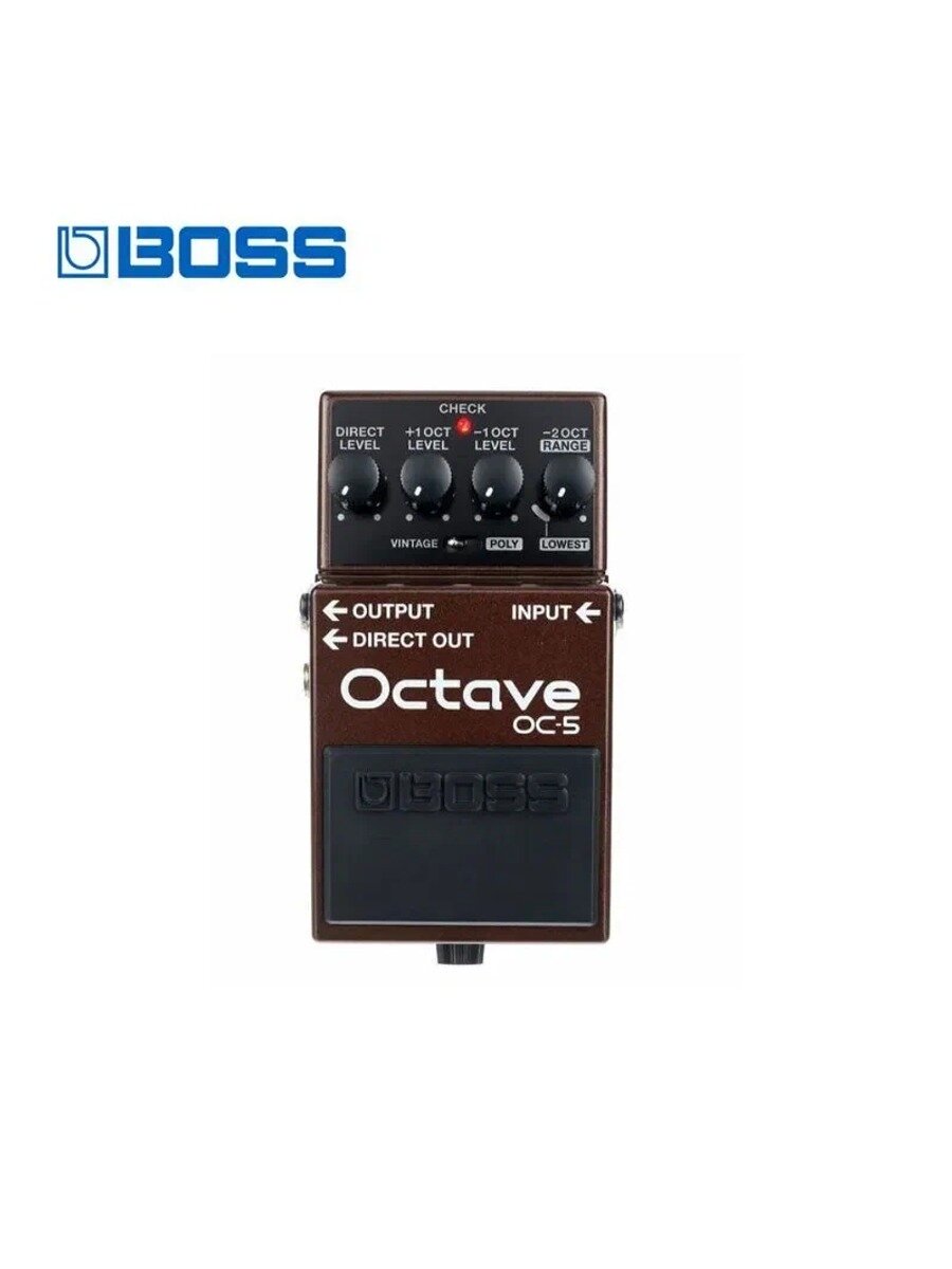 KNOW EASY-BOSS OC-5 Педаль эффектов Octave Guitar и Bass с режимами Vintage и Poly