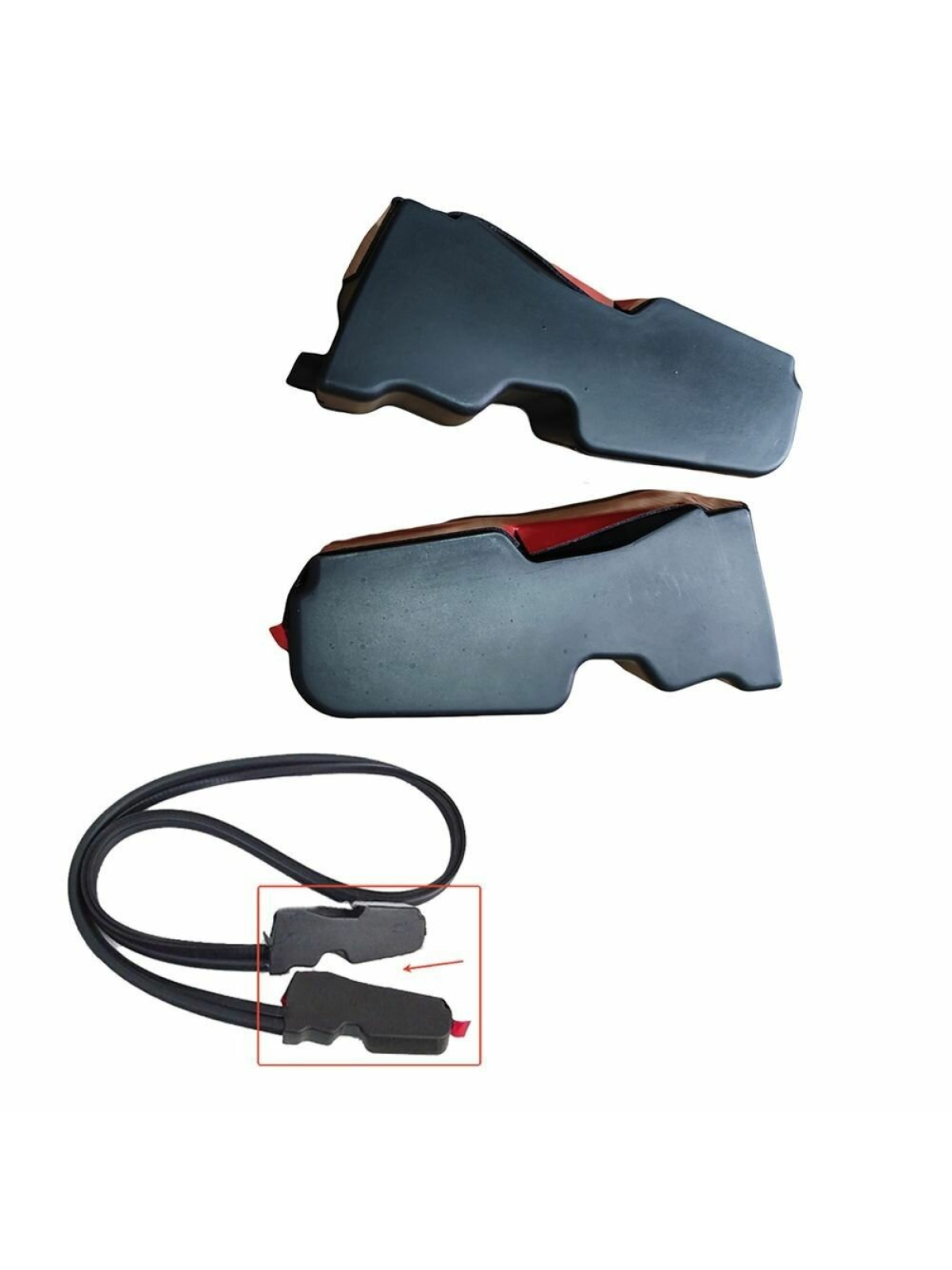 Уплотнитель решётки капота Hyundai Santa Fe 2007-2012, комплект 2 шт, ABS, защита от грязи и влаги