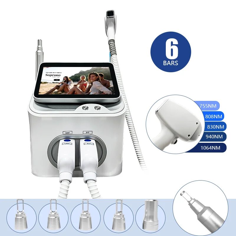 Эпилятор Emsnova Soprano 2 в 1 808+ Пикосекундный Европейская вилка (EU Plug), 6bar
