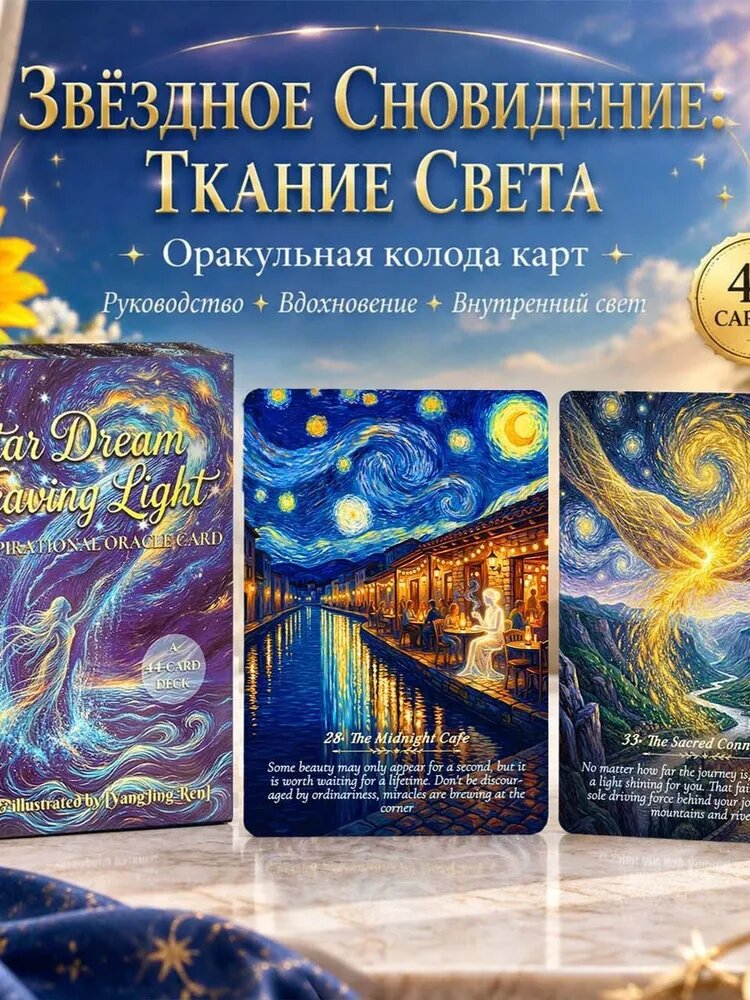 Карты оракула Star Dream Weaving Light вдохновляющая колода из 44 карт для духовного руководства и обретения внутреннего света