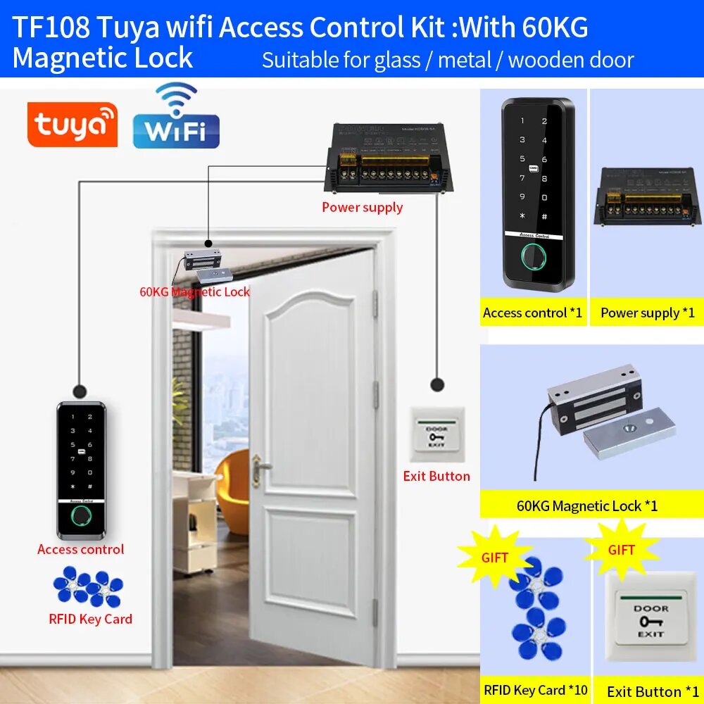 Система контроля доступа TF108-WIFI-Kits kit3