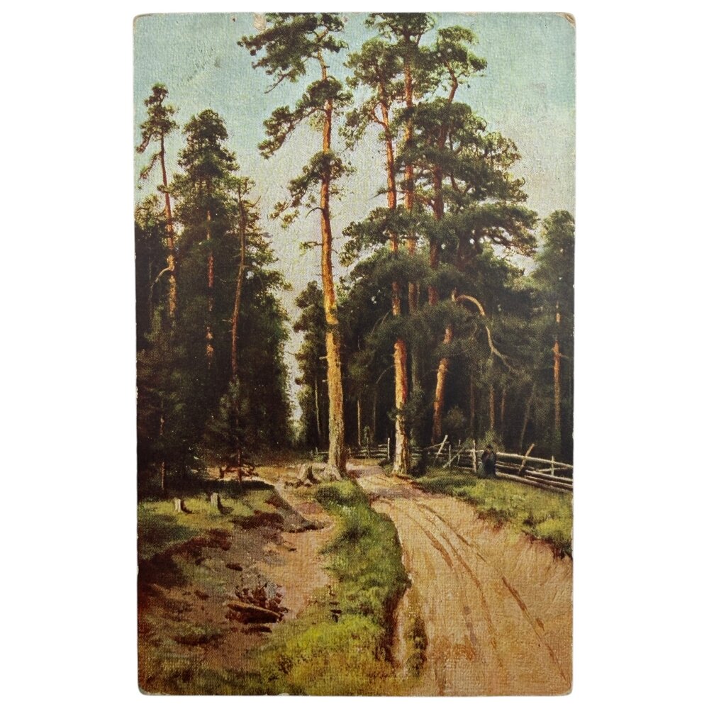 Почтовая открытка "И. И. Шишкин - Сухостой" 1900-1910 гг. Гранберг, Российская Империя