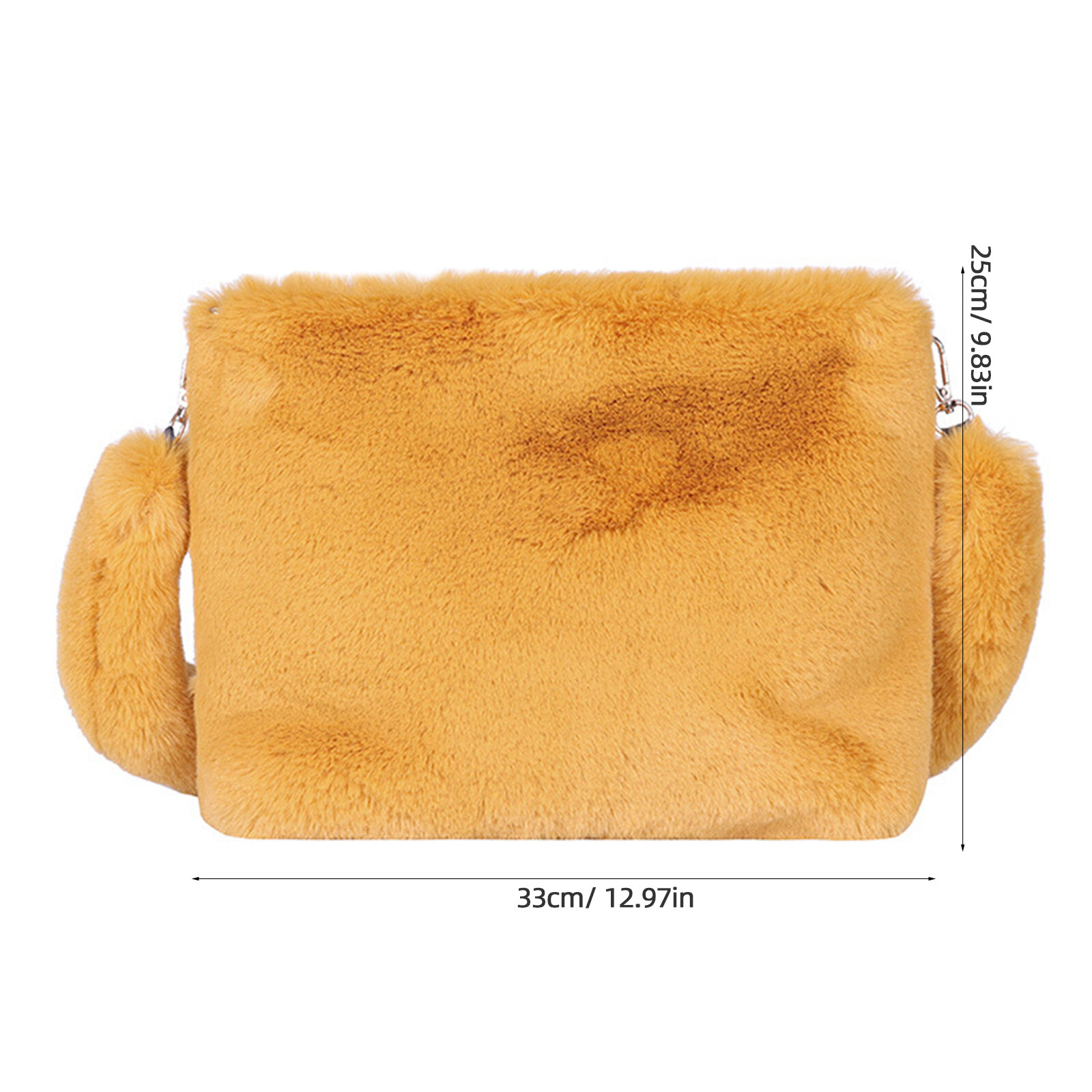 1Pc Сумка Накидка Из Мягкой Ткани Большой Емкости Желтого Цвета 33X25X9Cm Подходит Для Любой Организации Вещей