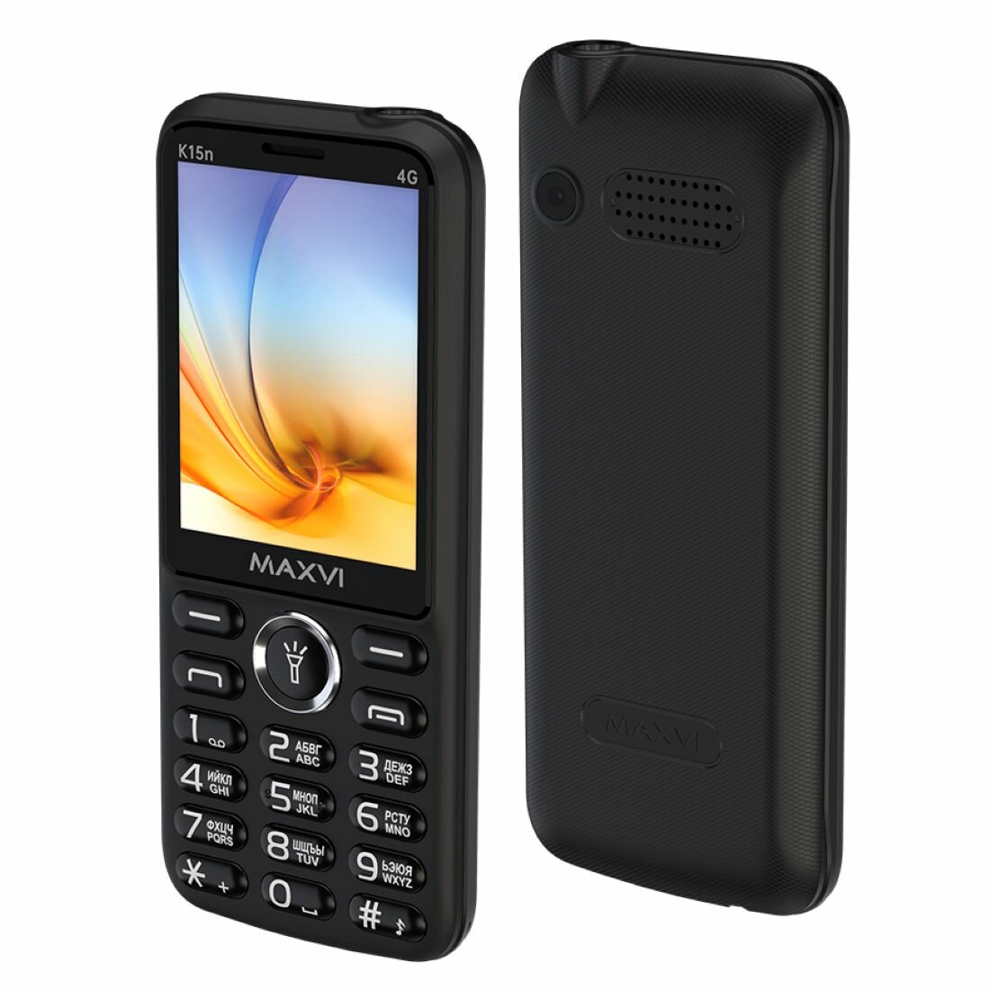 Мобильный телефон Maxvi K15n 4G Черный 2 sim 2.8″ Цветной TFT 2G, 3G, 4G (LTE) 1400 mAh