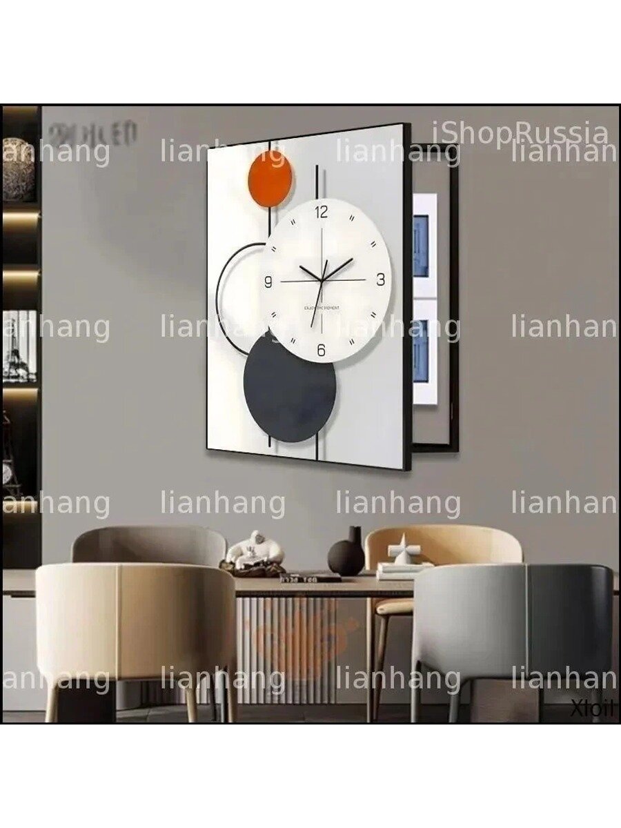 Декоративная картина-часы для электчетчика 40x50 см, зеркальная, с рамкой PS