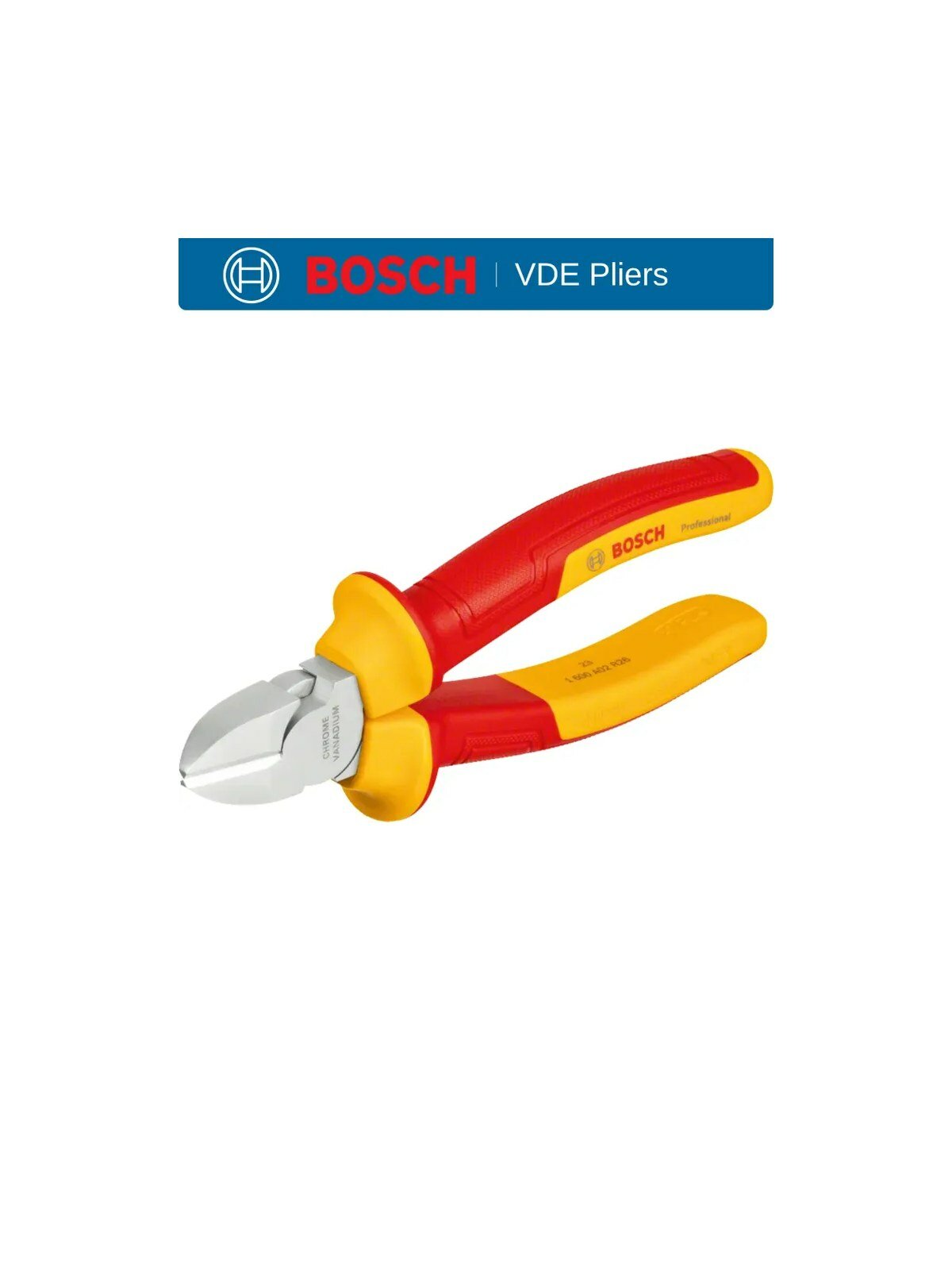 Бокорезы Bosch Professional VDE 160 мм, изолированные, до 1000 В, DIN EN/IEC 60900, арт. 1600A02ND9