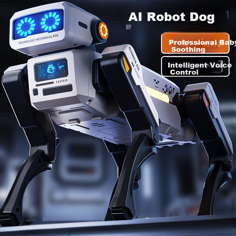 SODEEP AI робот-собака для детей 3-6 лет белый пульт управления игрушка Цвет：Умный трехуправляемый белый подарочная