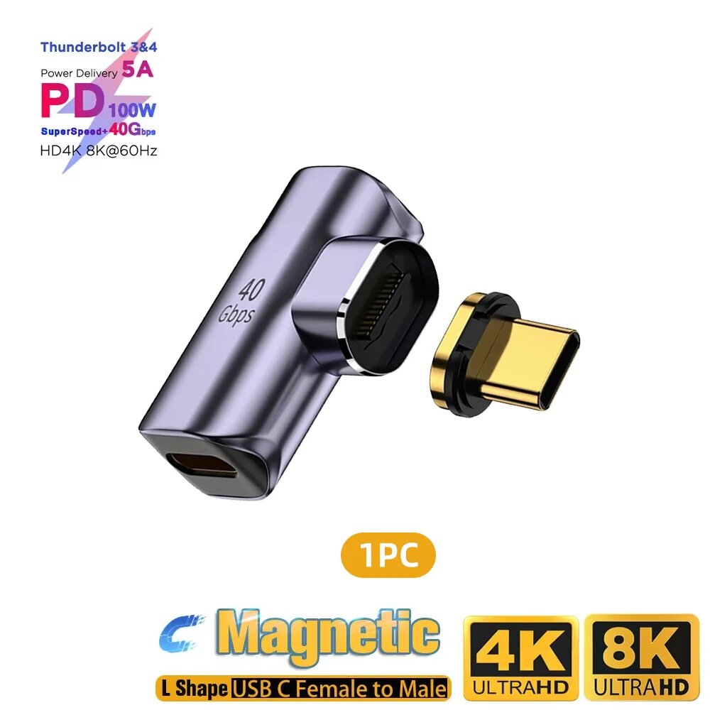 Магнитный адаптер USB4.0 Thunderbolt3 Magnum 100W 1x 100W CX PCW