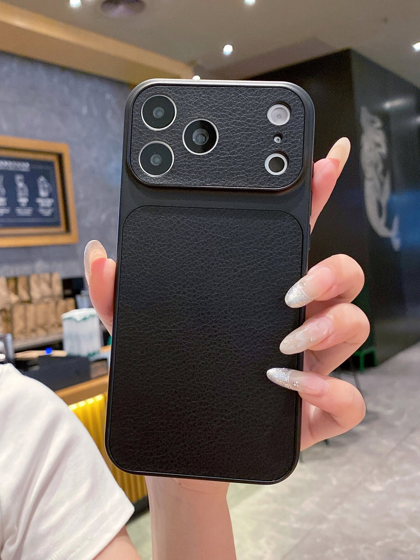 Чехол для iPhone 18 Pro Max(айфон 18 Про Max) из двух частей из искусственной кожи, мягкий чехол для защиты объектива
