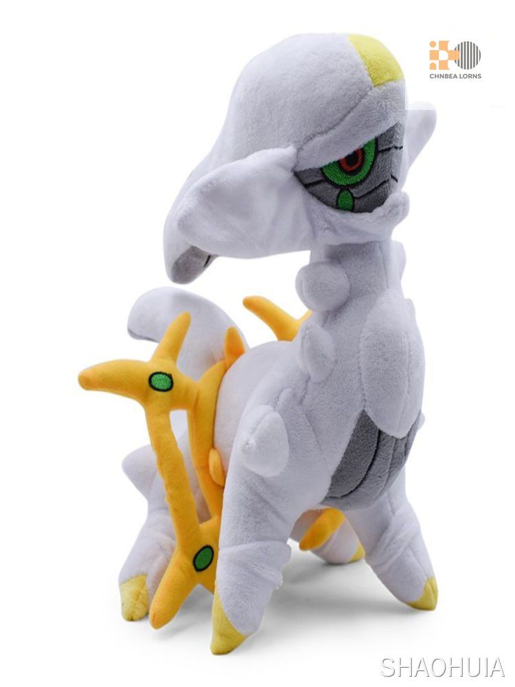 Мягкая игрушка Покемон Арсеус Pokemon белый с желтым ошейником 27 см для детей подарок плюшевая игрушка