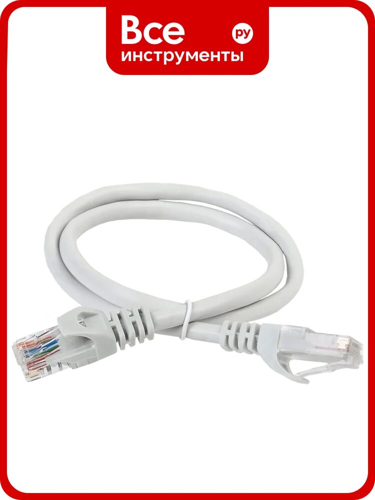 Патч-корд ITK категории 5е UTP LSZH 1 м серый PC01-C5EUL-1M