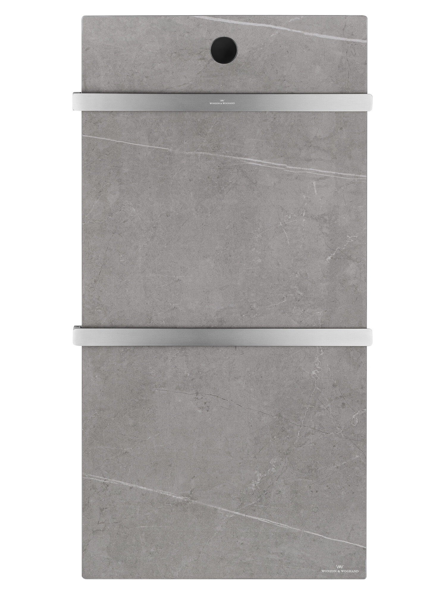 Полотенцесушитель электрический Wonzon & Woghand Stuttgart WW-A502-BR 80x40 см, подключение справа, серый мрамор, брашированный никель