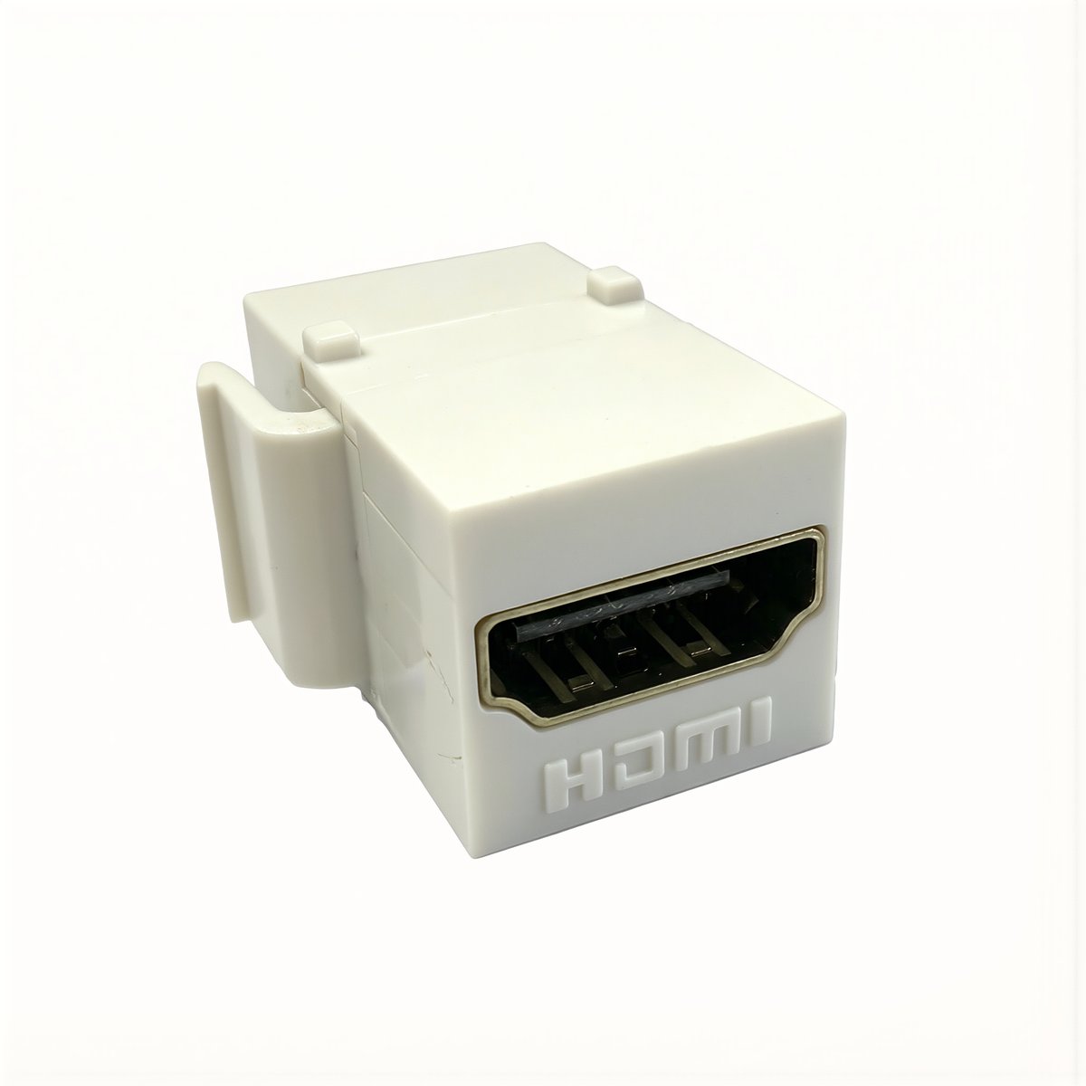 Настенный адаптер аудио видео модуль HDMI 4K позолоченный разъем двустороннее соединение стабильный сигнал совместим с большинством мультимедийных устройств, Белый / HDMI модуль универсальный