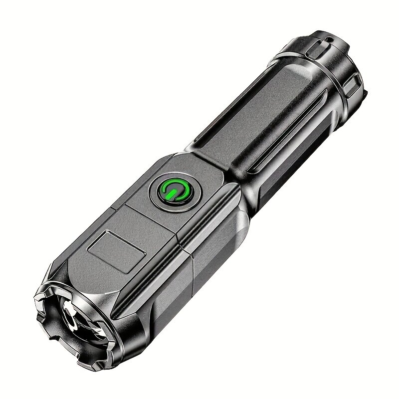 Светодиодный УФ-фонарик 395 нм с зумом и USB-зарядкой, совместим с USB-C, компактный дизайн с рукояткой, управление одним нажатием, емкость аккумулятора 800 мАч, 1 шт.