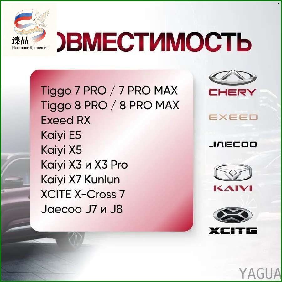 Комплект датчиков давления шин YAGUA с черными колпачками для Chery EXEED JAECOO KAIYI 802000121
