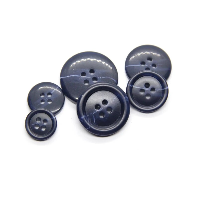 Декоративные пуговицы из канифоли HENGC 30 шт. Серый, 22mm 10pcs, NO.2 Blue Pattern