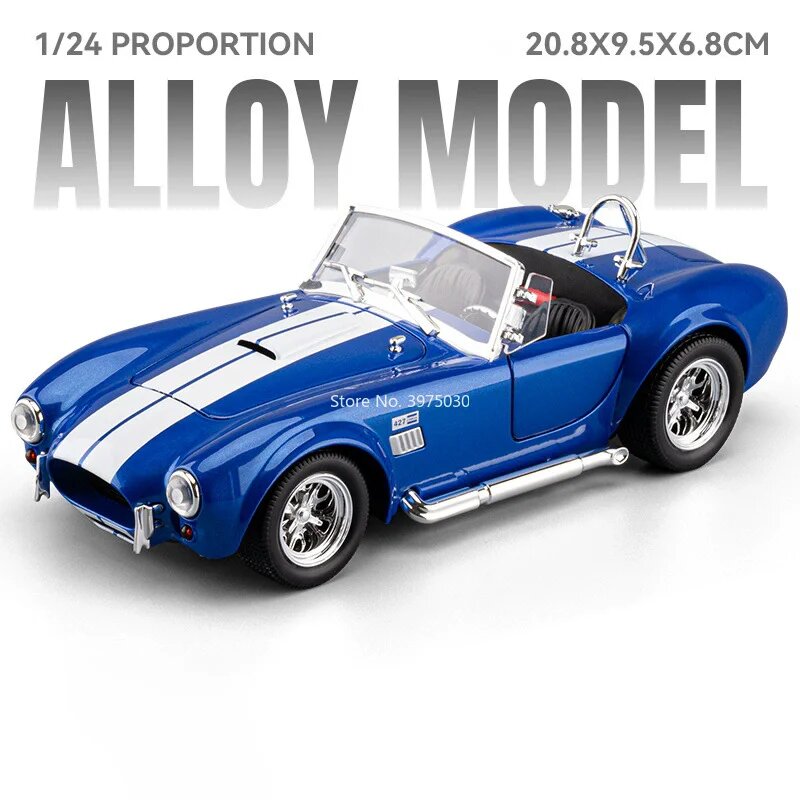 Модель автомобиля Makeda Shelby Cobra 427 Phantom 1:24 Cobra Blue