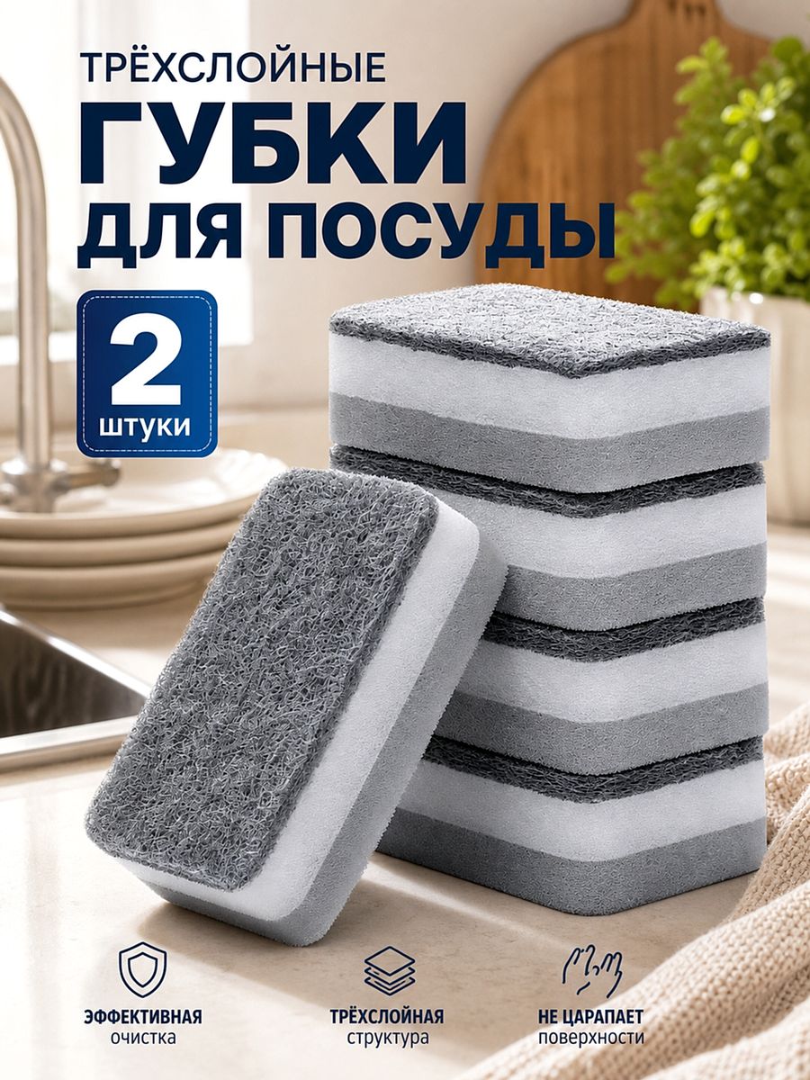 Щетка для посуды, 2 шт