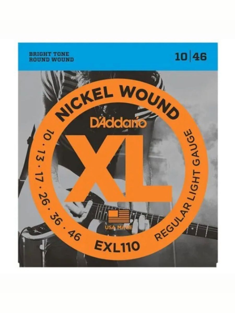 Струны для электро-гитары D'Addario 10-46 EXL110 Nickel Wound Regular Light Gauge