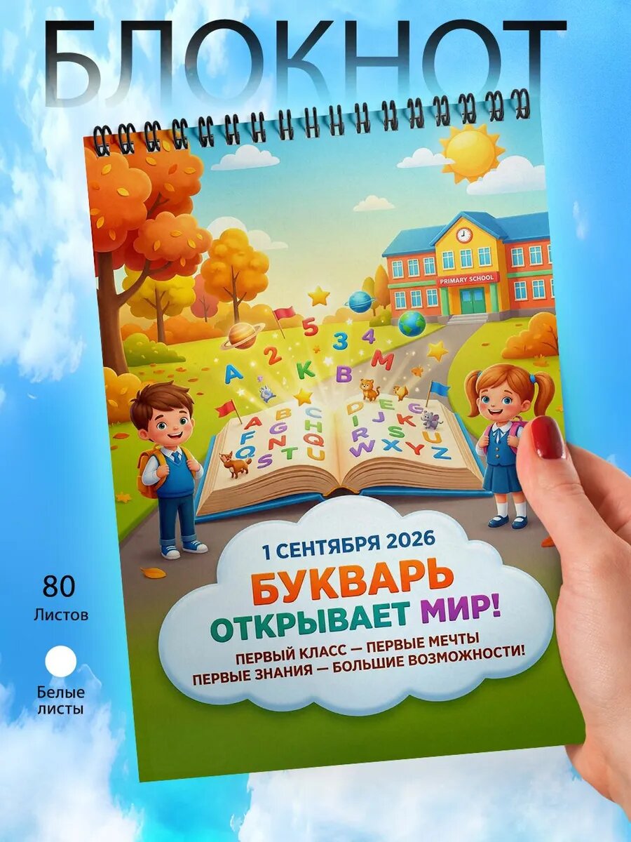 Блокнот А6 - Школа - Первый класс