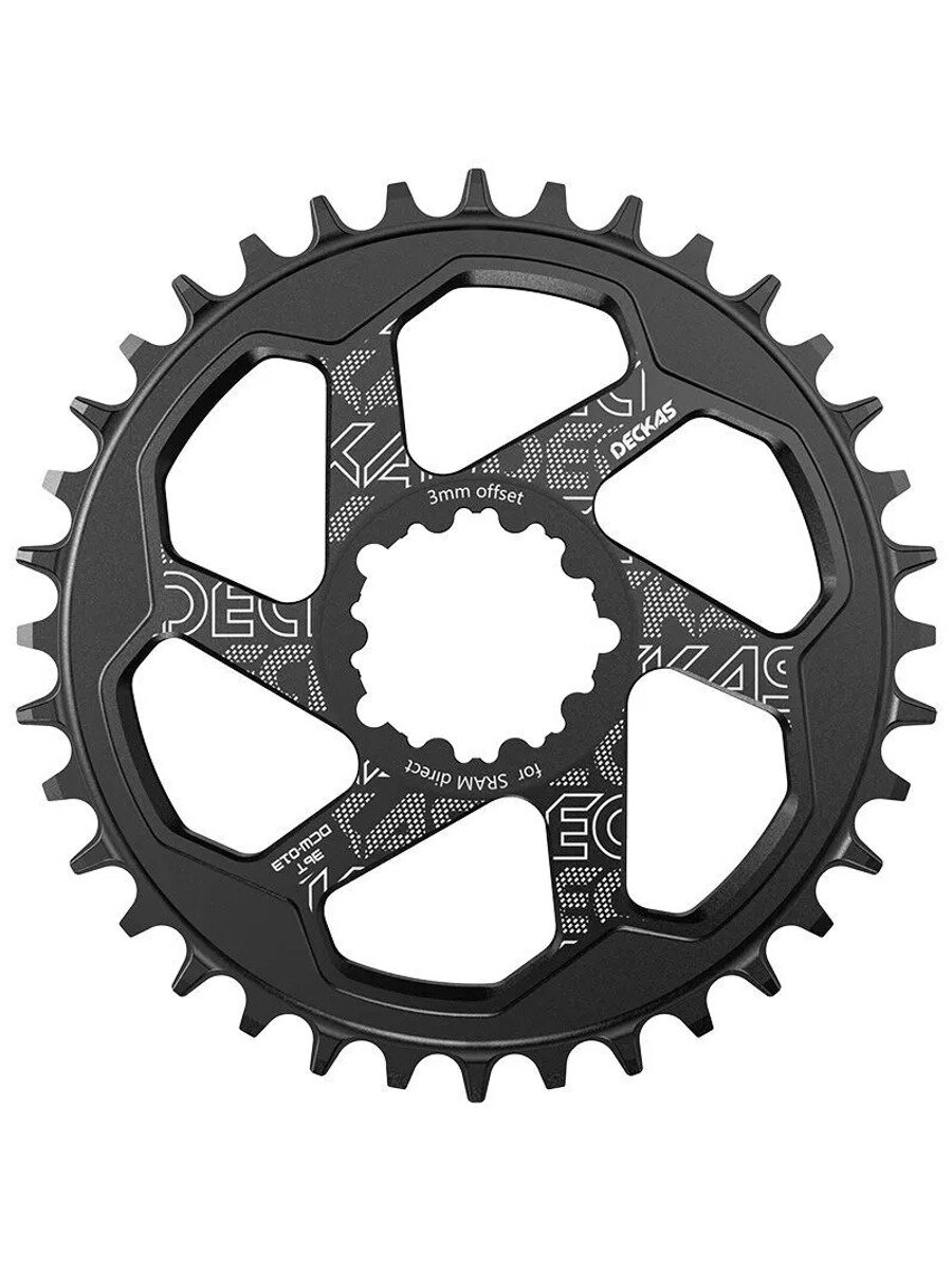 Звезда передняя Deckas Sram Direct Mount, 3mm offset 36T черная