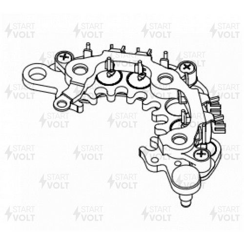 Мост диодный генератора для а/м Nissan X-Trail T31 (07-) 2.5i/X-Trail T30 (01-) 2.0i/2.5i, STARTVOLT VDB1480
